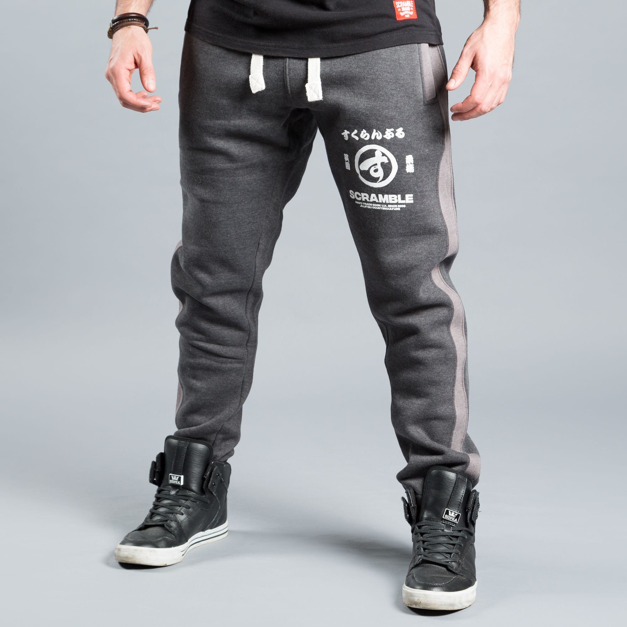 Scramble Brush Logo Joggers - Charcoal | Scramble EU