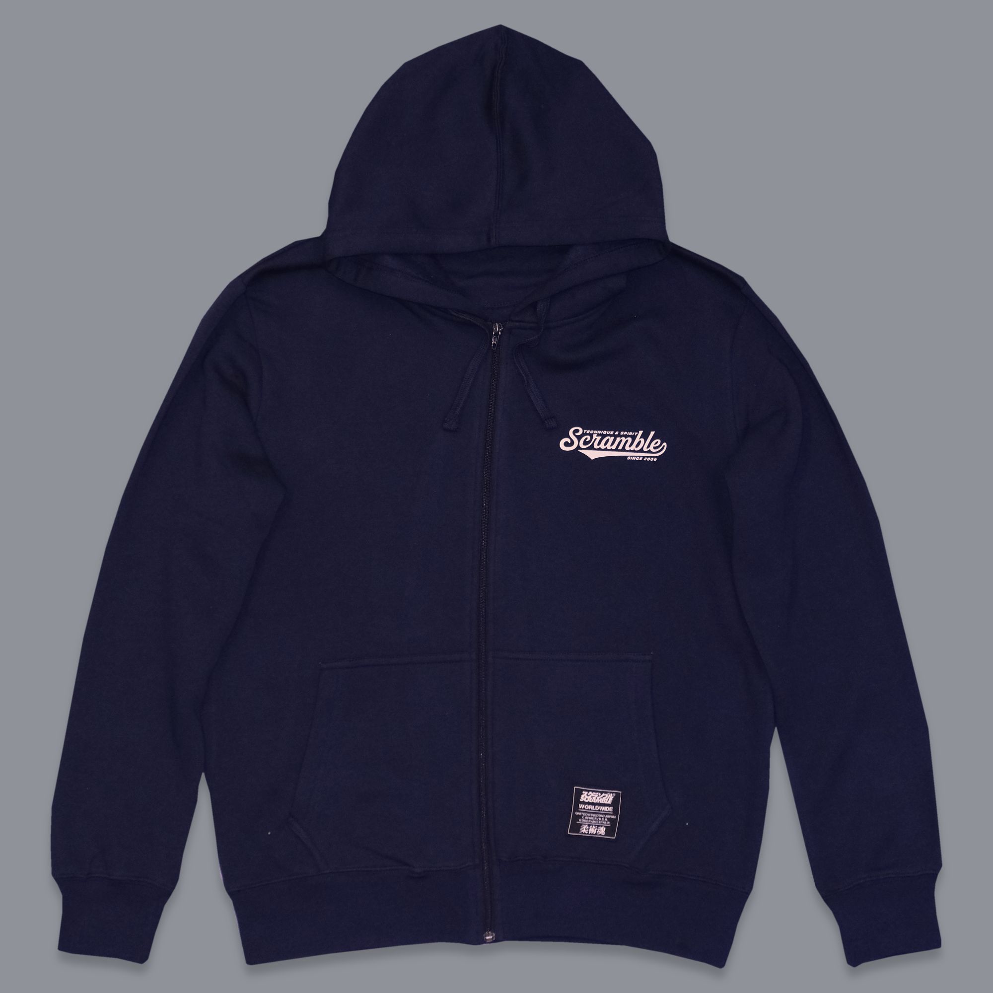 Scramble ROW – Scramble Technique and Spirit Zip Hoodie - Navy
