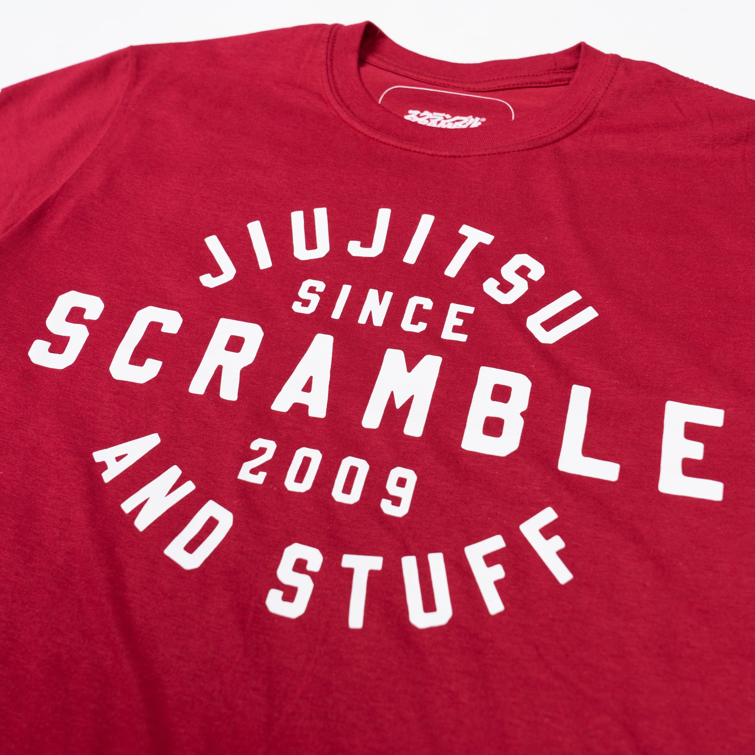 Scramble ROW – Scramble Jiu Jitsu and Stuff Type Tee - Red
