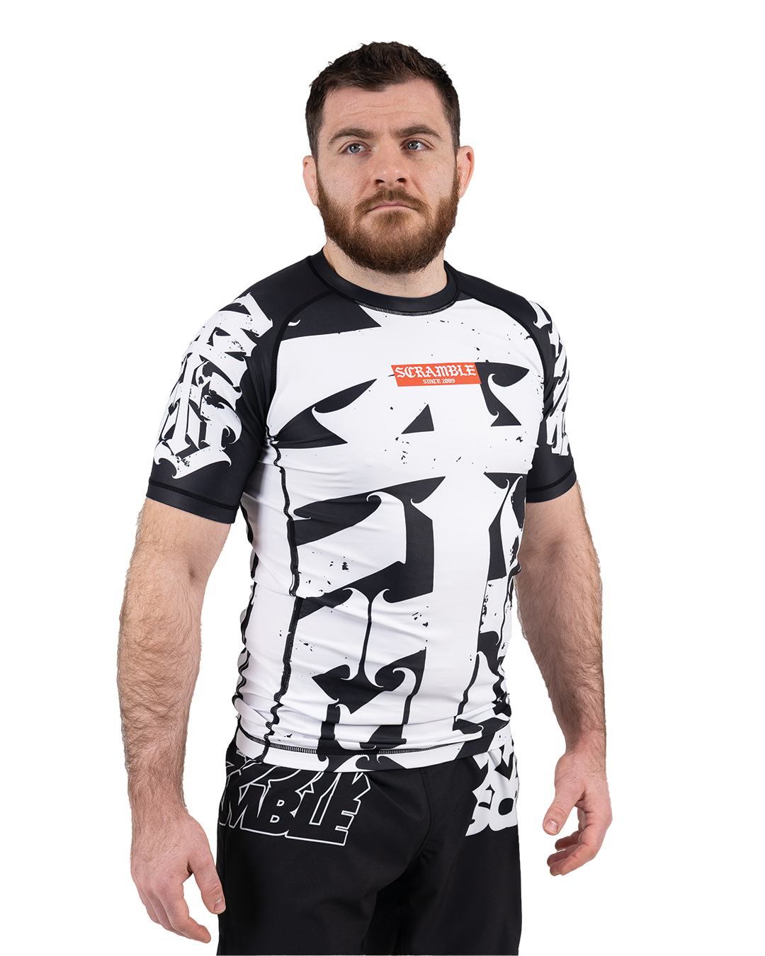Scramble ROW – Hanzi Rashguard - Monochrome